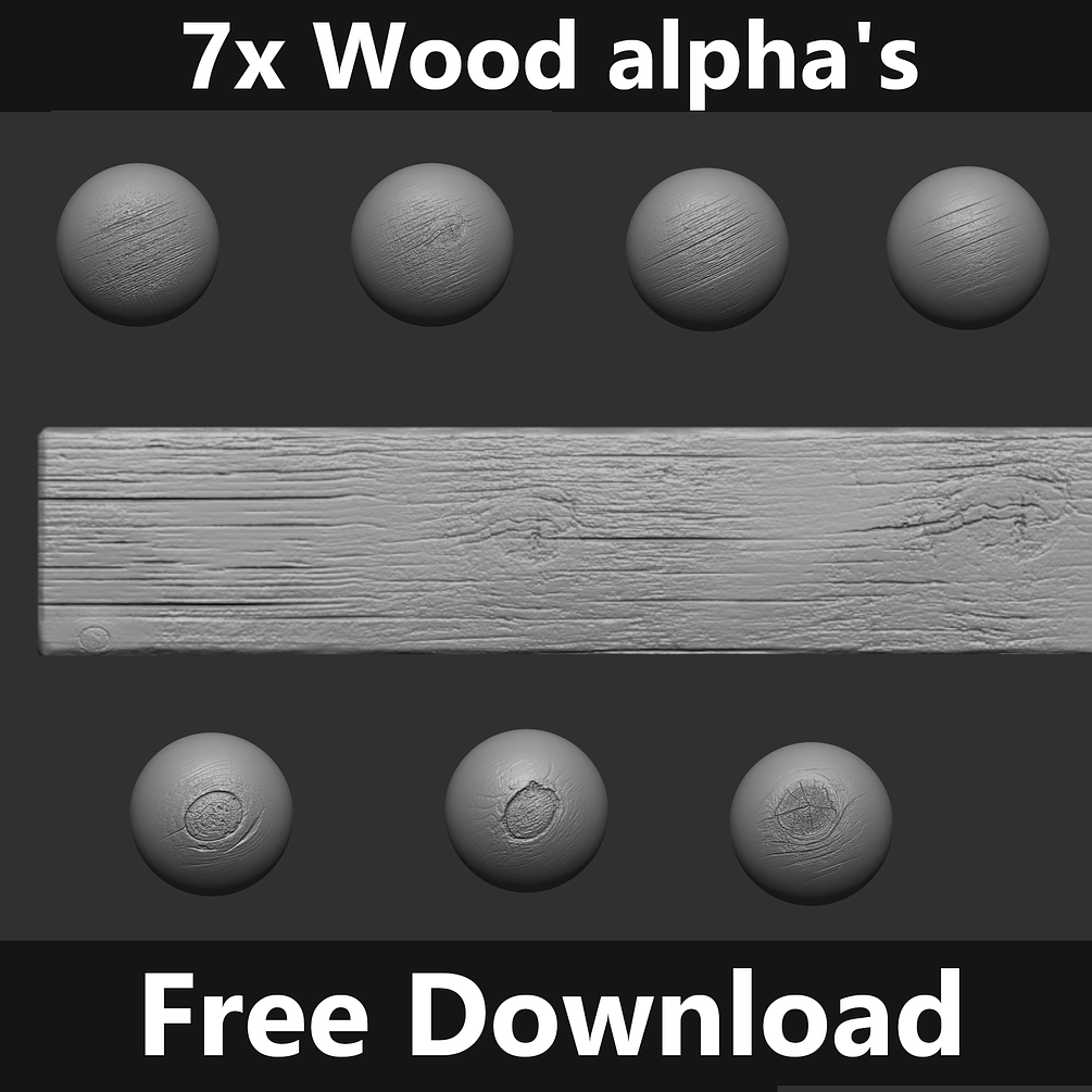 7x Wood Alpha textures