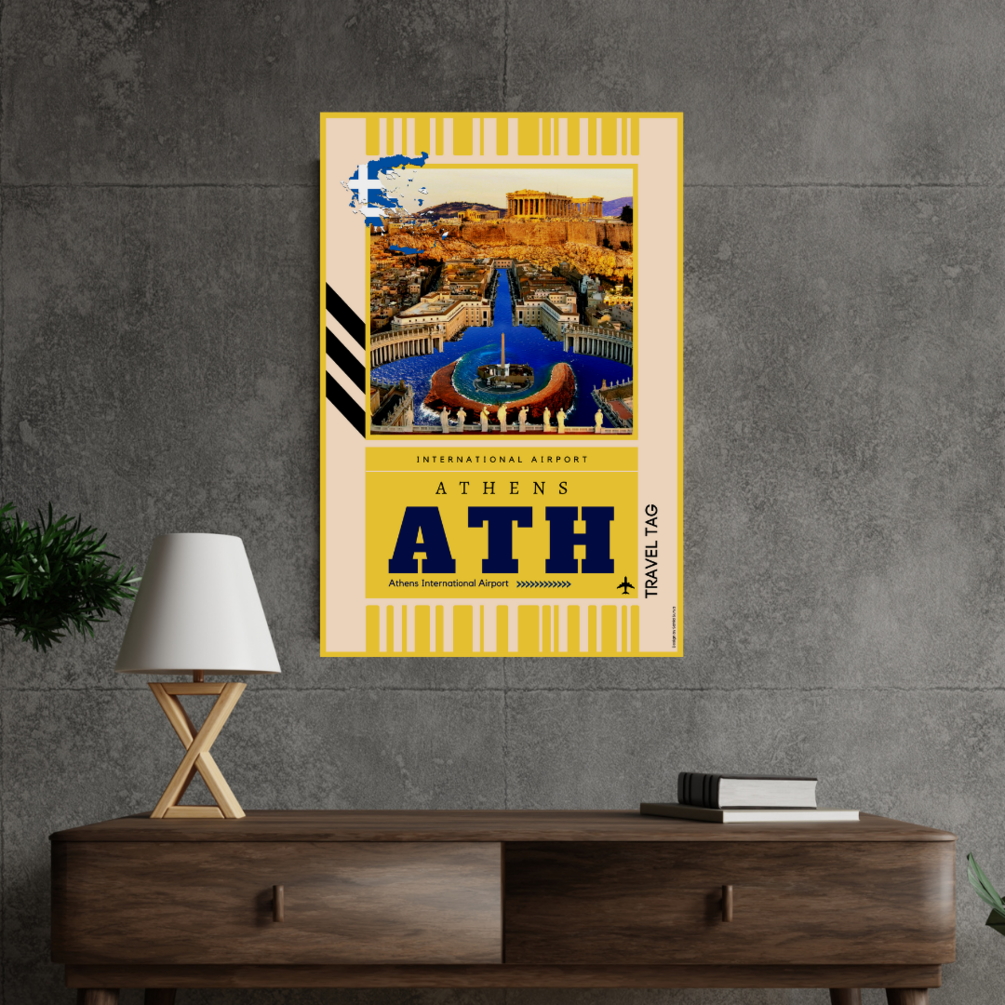 ATH ATHENS PRINTABLE AIRPORT CODE WALL ART