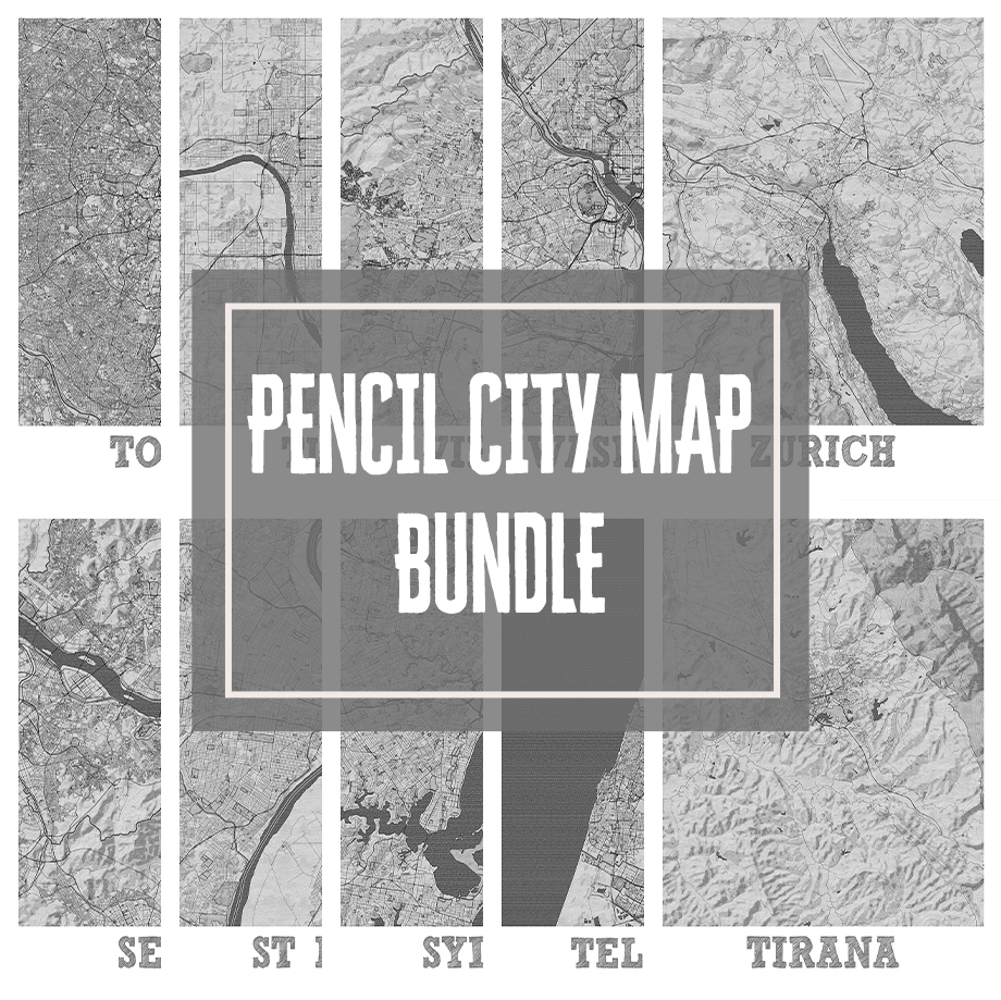 Pencil City Map Bundle