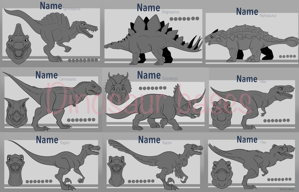 Dinosaur bases pack
