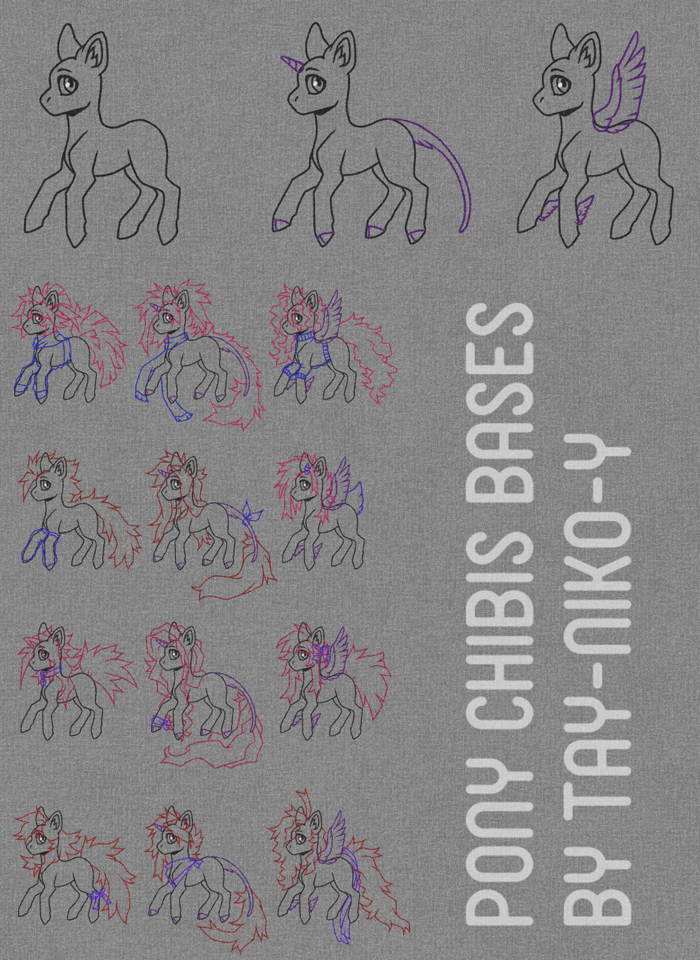 Pony chibi bases
