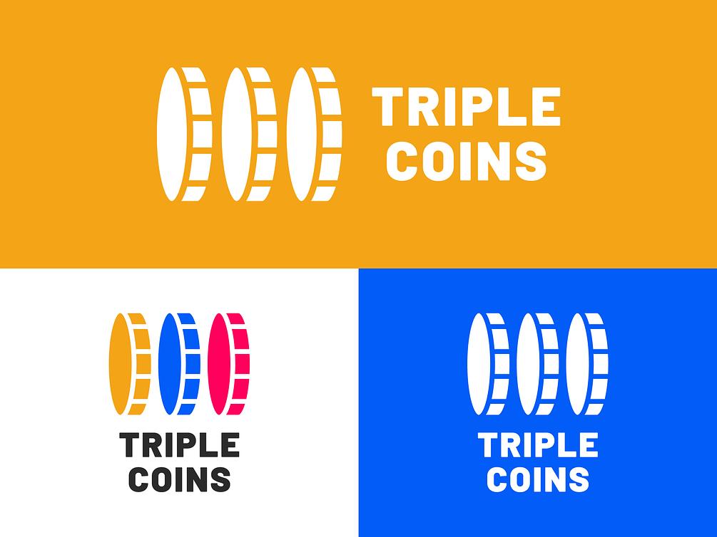 Triple Coins Logo Design