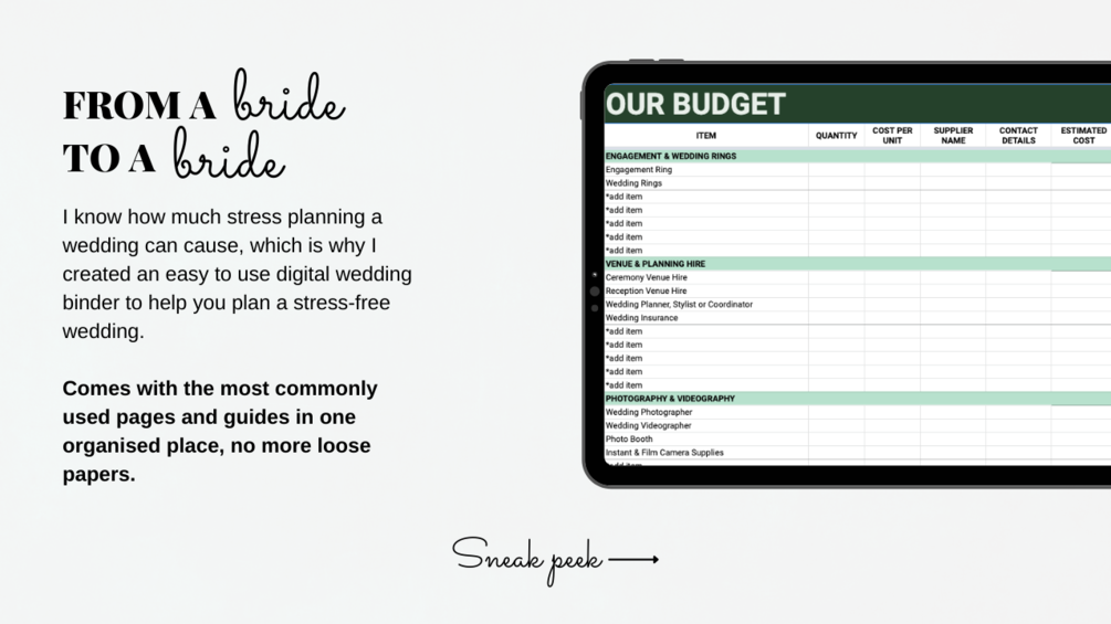 Digital Wedding Planner | Wedding Planner GoodNotes | Wedding Guest ...