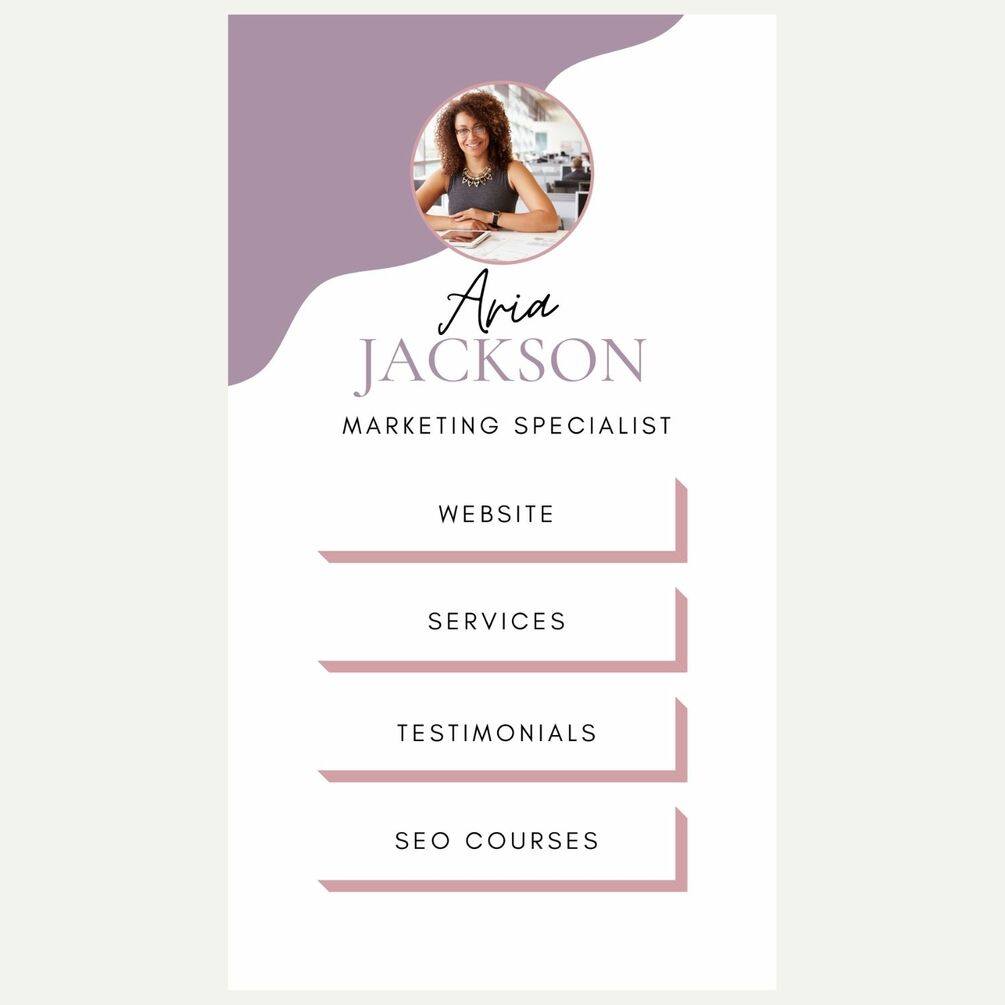 Link in Bio - Mobile Website - Editable Canva Template