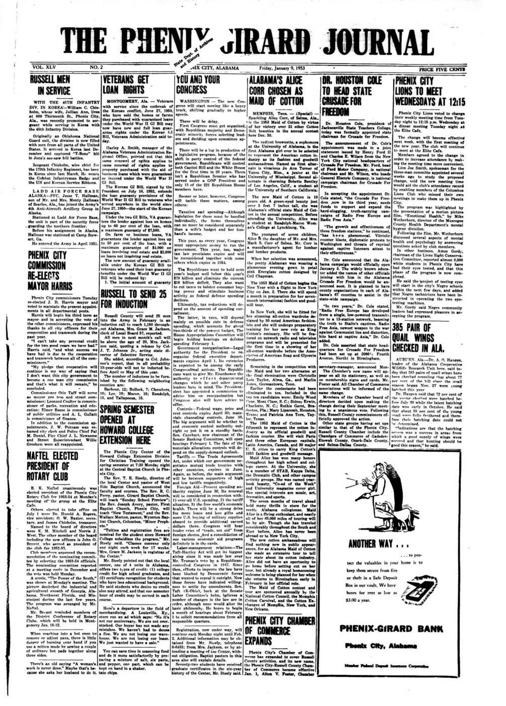 1953 Phenix Citizen Newspaper Full Year