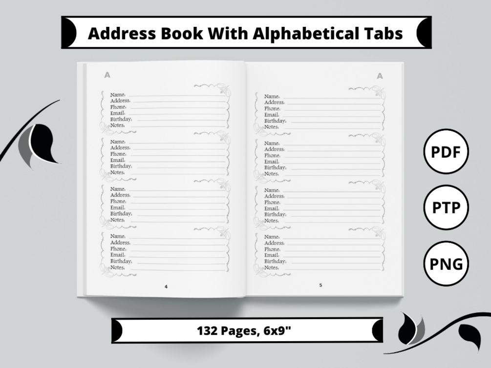 Address Book With Alphabetical Tabs