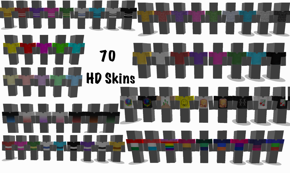 Minecraft HD Skin 70 Tee Shirt Pack