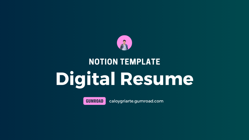 Digital Resume Notion Template