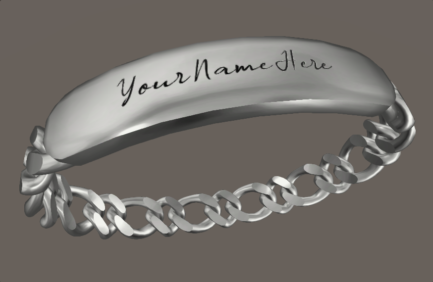 Customizable Chain Bracelet (with Blender file)