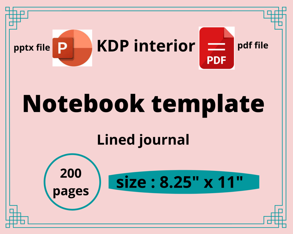 Notebook template 200 pages - 8.25" x 11" inch ( open source)