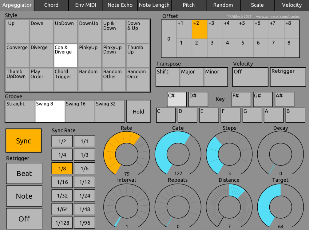 TouchOSC: Ableton Live MIDI Effects Controller (MIDI)