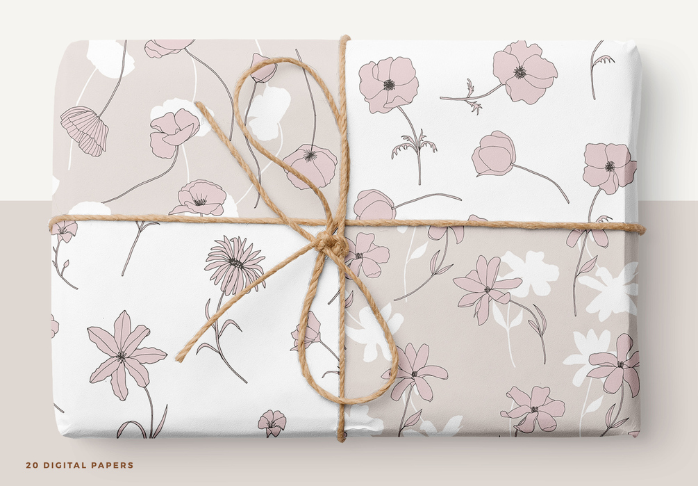 Dainty Floral Digital Papers