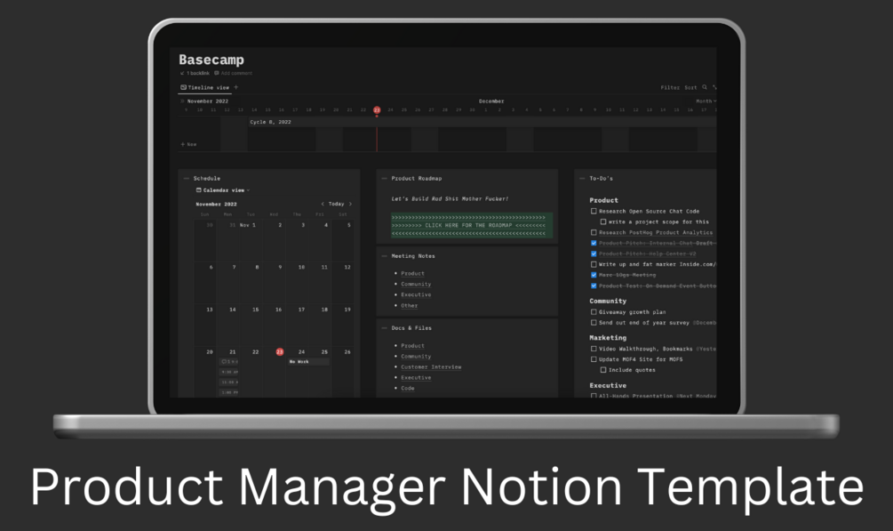 Product Management Notion Template