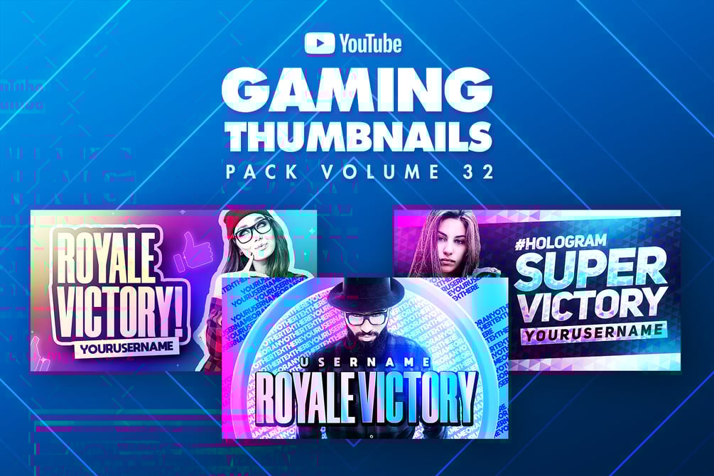 Gaming Youtube Thumbnails Pack 32