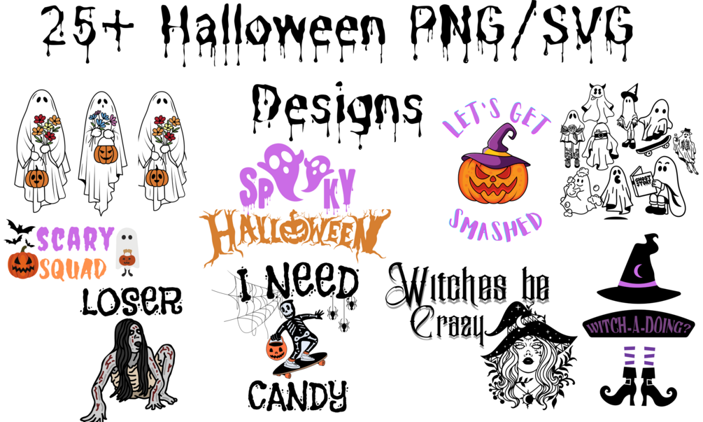 25+ Halloween PNG/SVG Designs