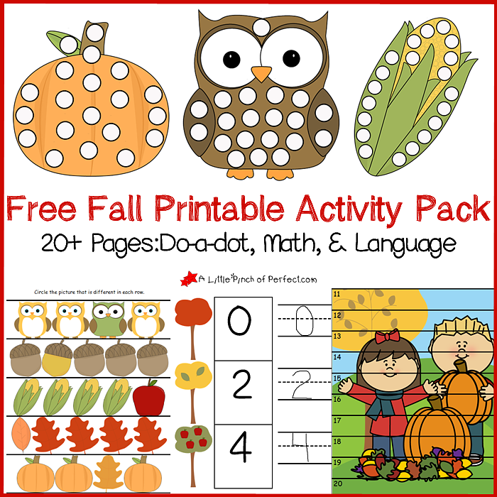 Fall Printable Activity Pack for Kids