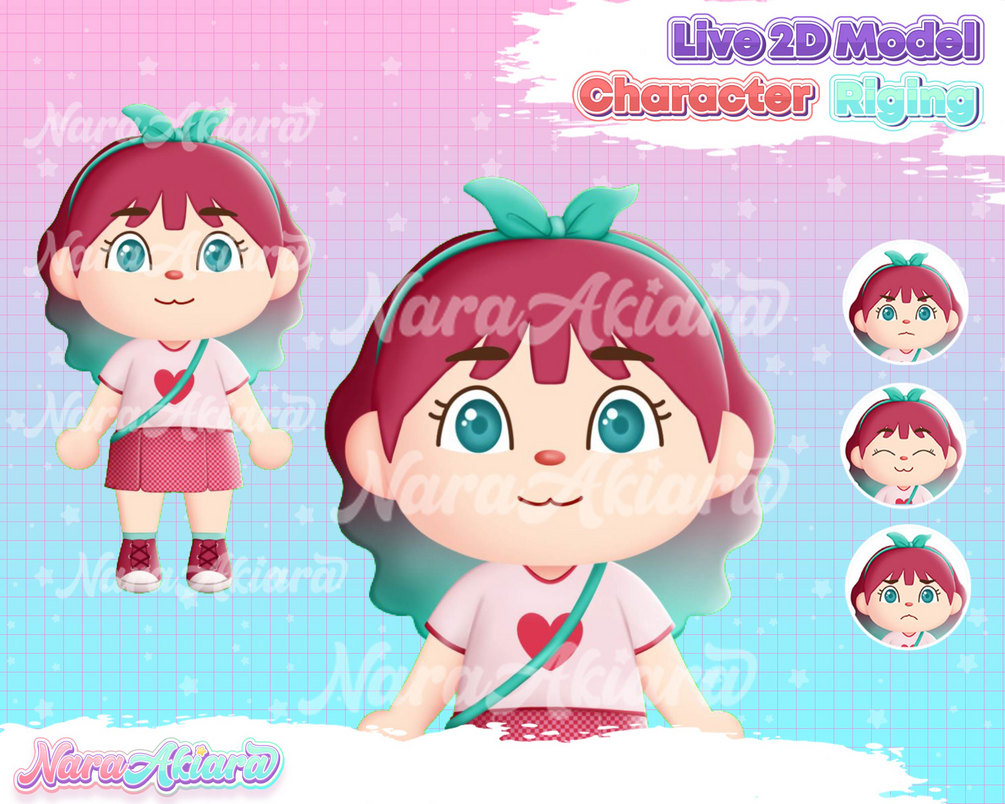 Live2d Vtuber Cartoon Girl 6