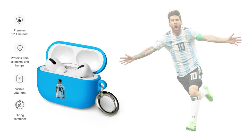 AirPods case Messi Argentina Soccer