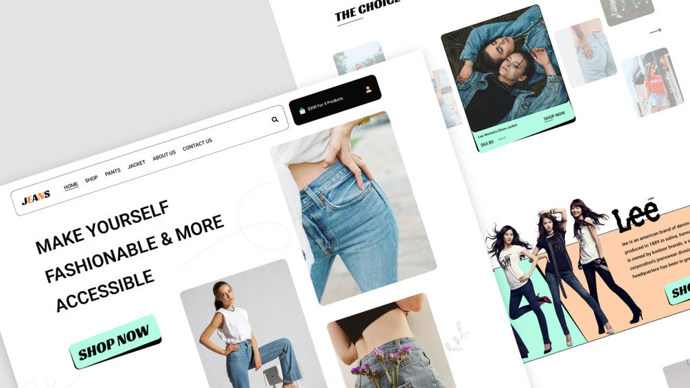 Jeans - e-commerce Landing Page Figma Template