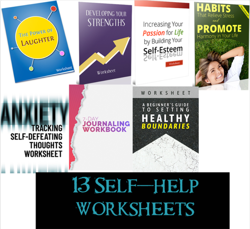 Mental Health Self-Improvement Worksheet Bundle 1