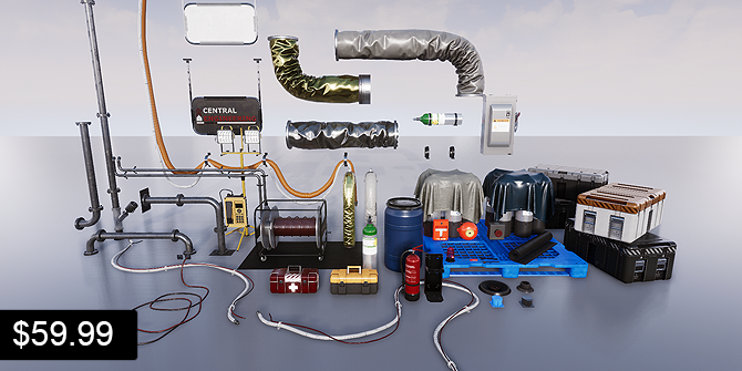 UE4 Modular SciFi: Engineer Props