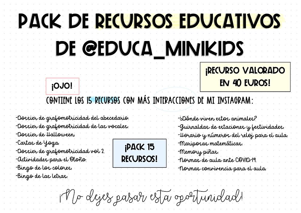 PACK 15 RECURSOS MINIKIDS