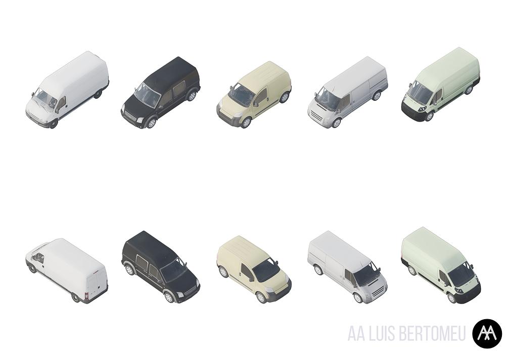 10 HQ CARS AXONOMETRIC in PNG