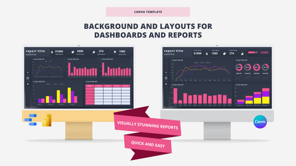 Dashboard Layouts Cover Backgrounds - for Power BI & Data Studio ...