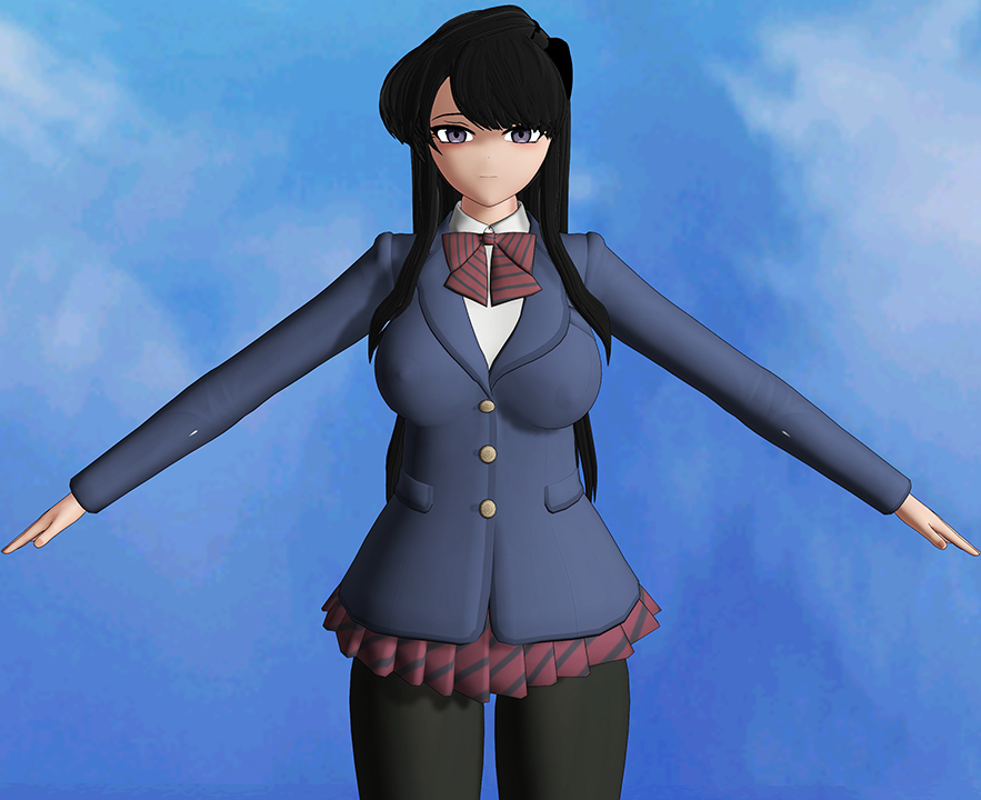 (MMD model dl) Shouko Komi
