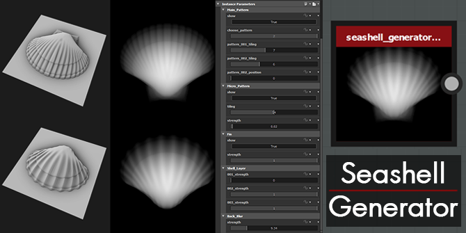 Substance Designer Seashell Generator