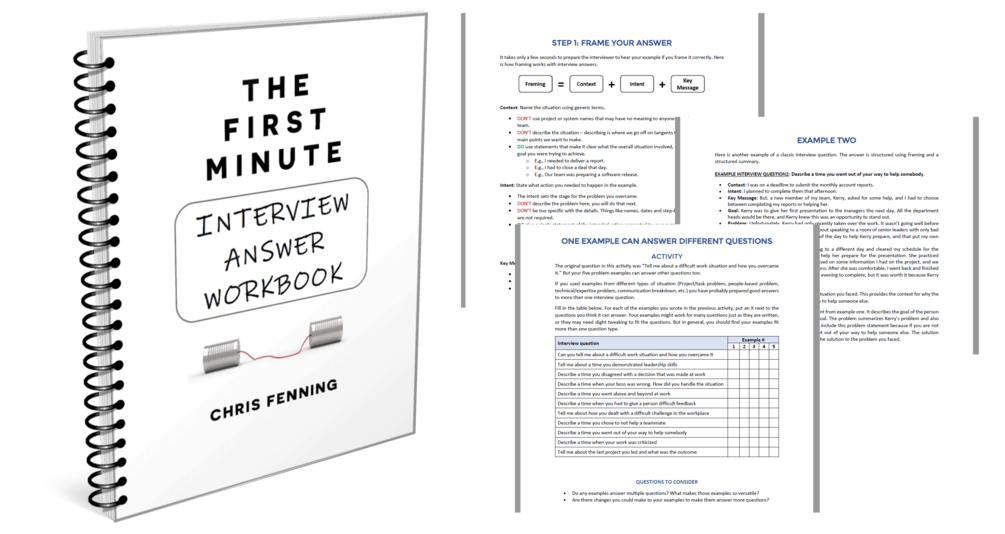 The First Minute Interview Answer Guide & Workbook