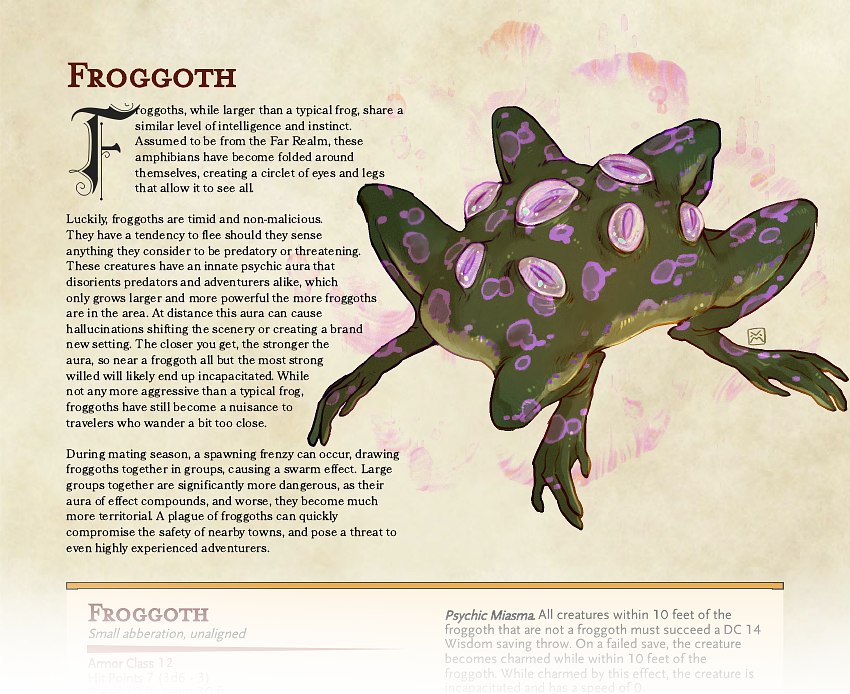 Froggoth - 5e Monster + Statblock(s)
