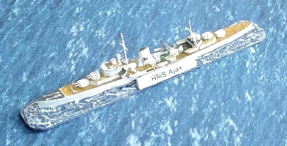 3D printed HMS Ajax (1:2400) (1:1800)