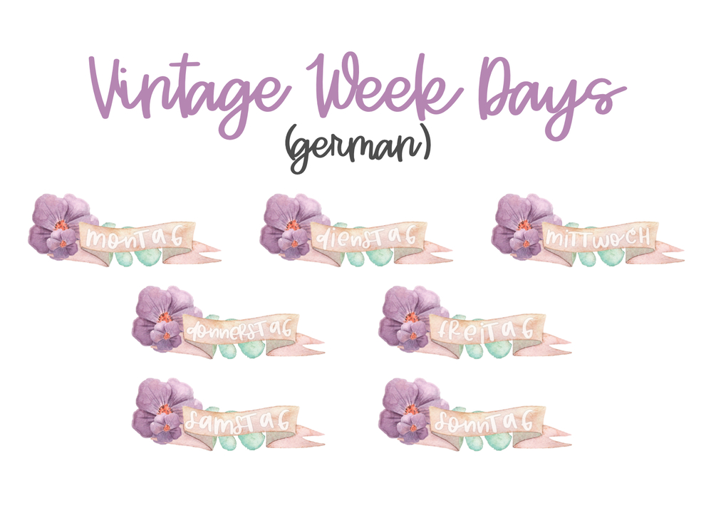 Vintage Weekdays (German)