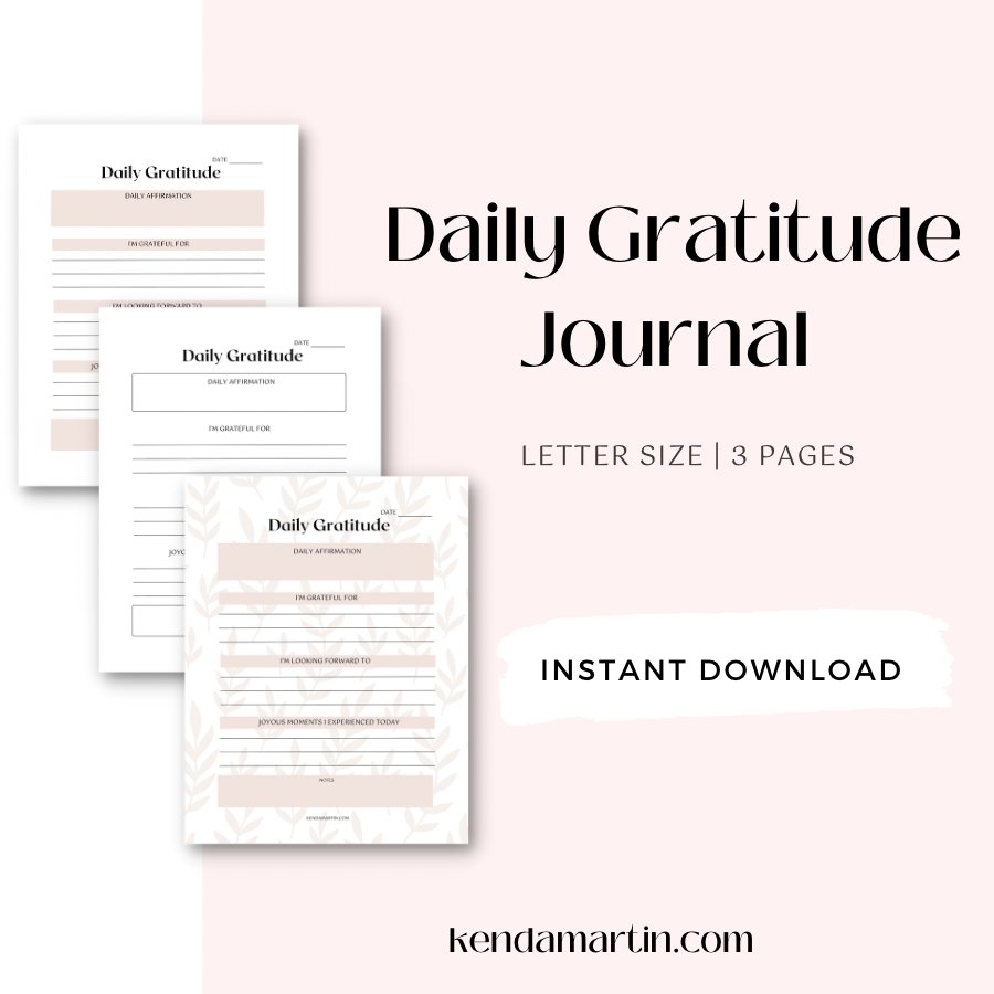 Gratitude Journal Printable | Daily Gratitude Journal