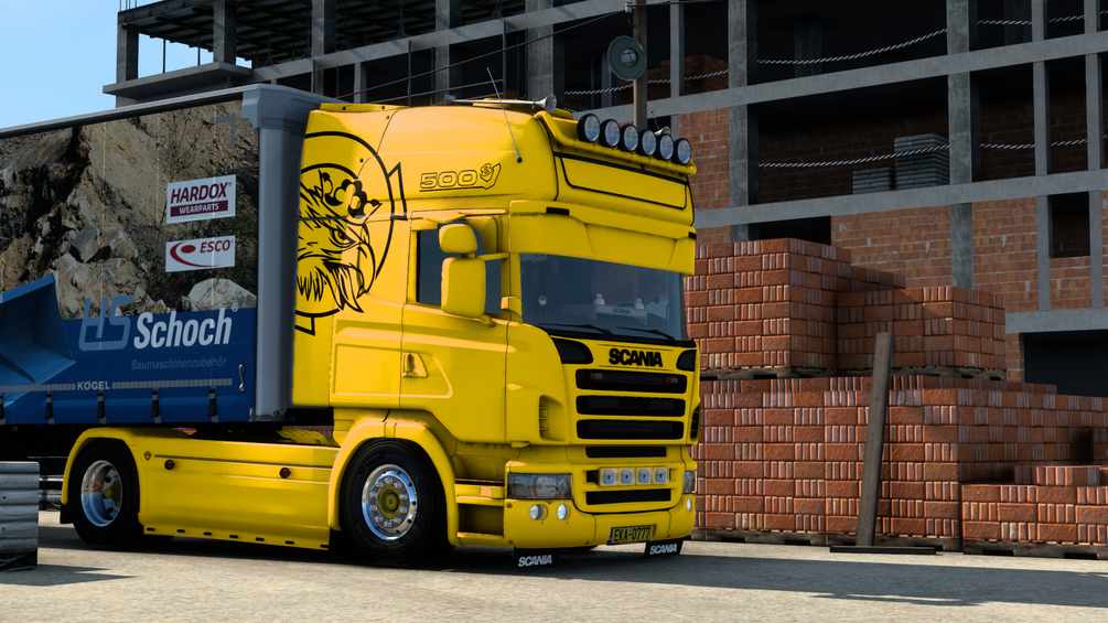 [1.41/1.42/1.43] Yellow Scania R500 Greek Style