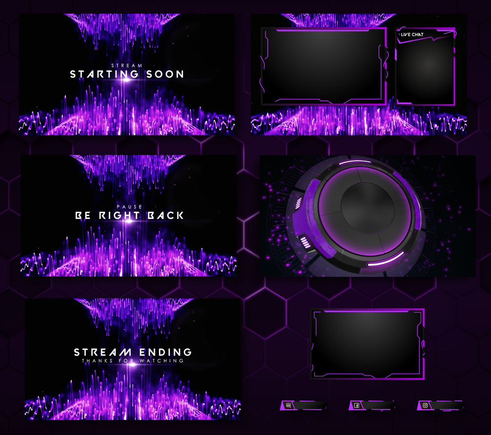 Clean Animated Stream Overlay Pack V2