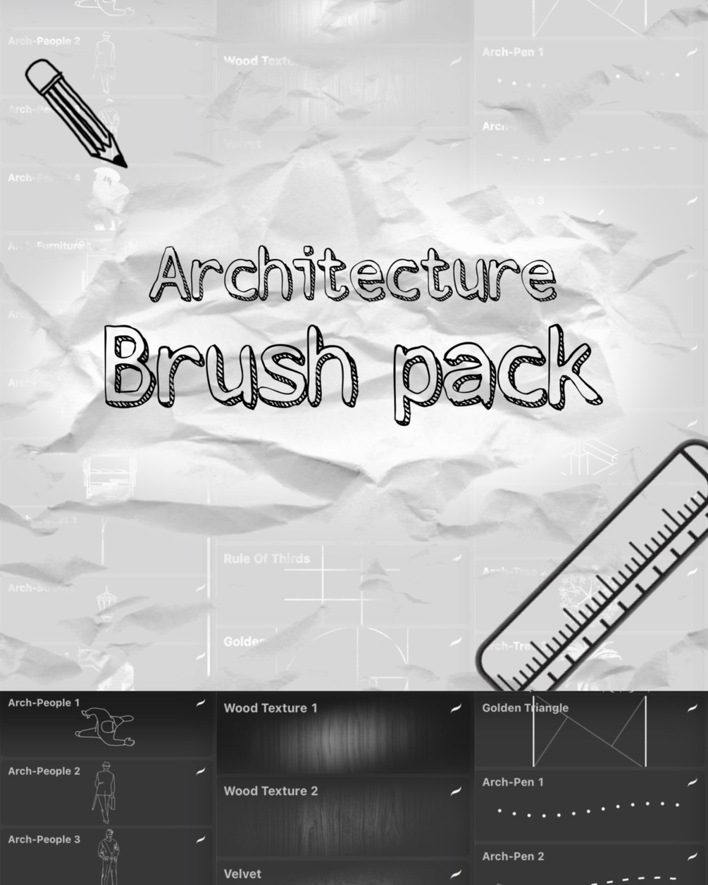 Procreate: Architecture brushes