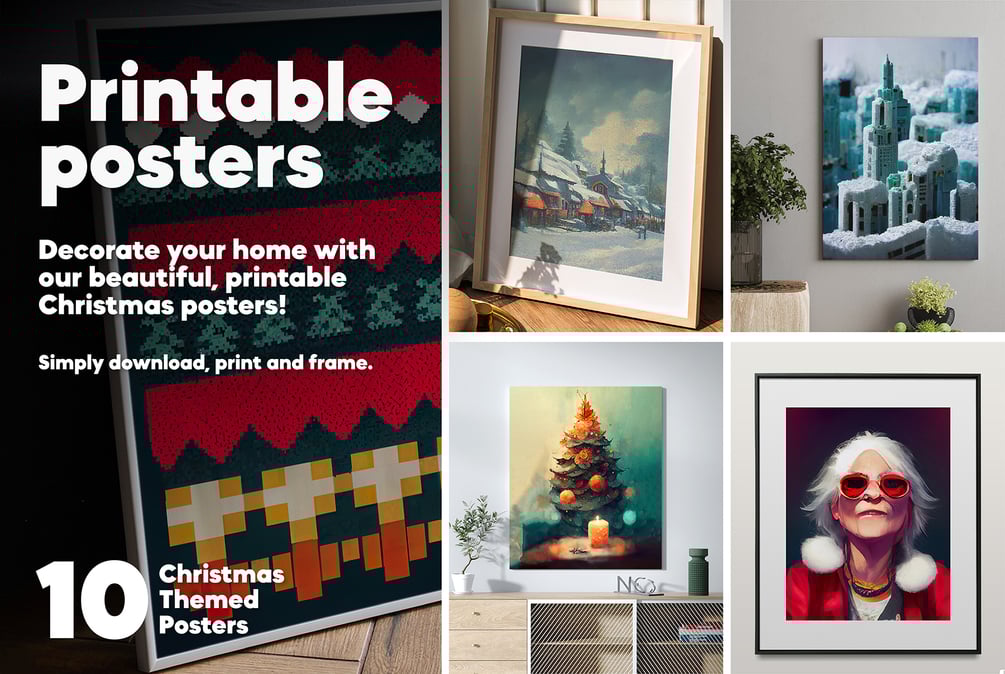 Printable Posters | 10 Assorted Christmas Posterss | DIY projects