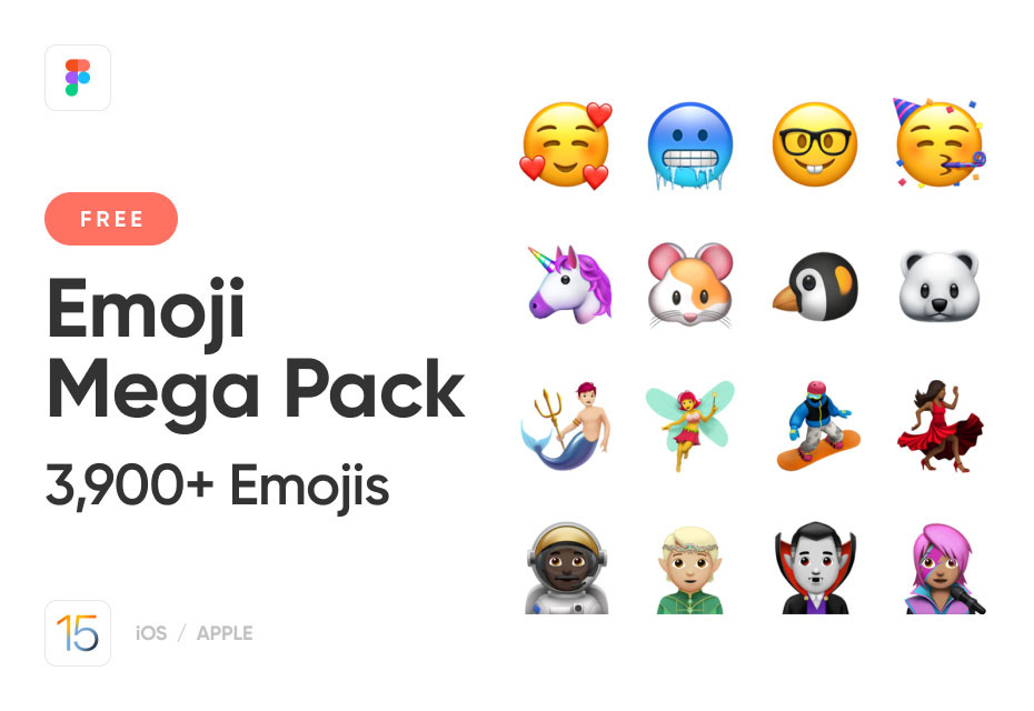 Figma Emoji Mega Pack (3,900+ Emojis)