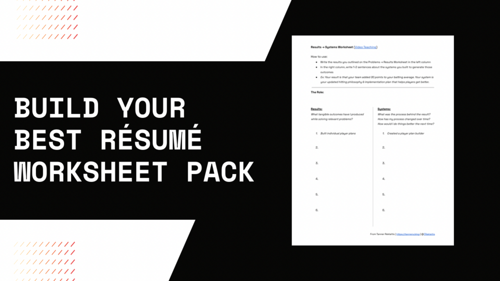 Résumé-Building Worksheet Pack