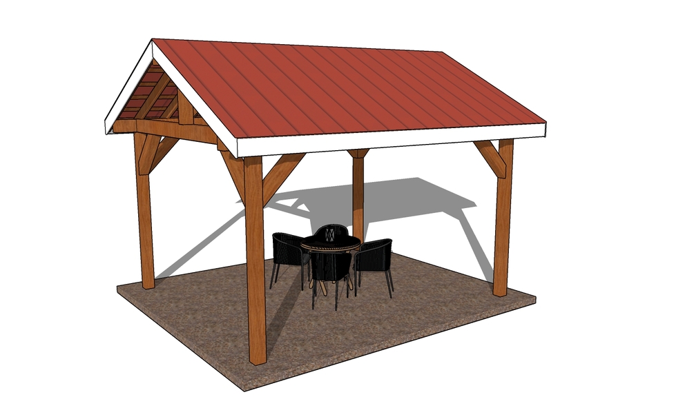 12x14 Gable Pavilion Plans