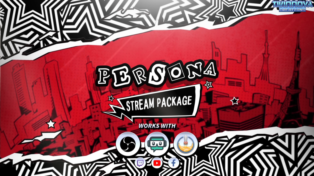 PERSONA Animated Twitch Overlay ⭐ Mega Pack ⭐