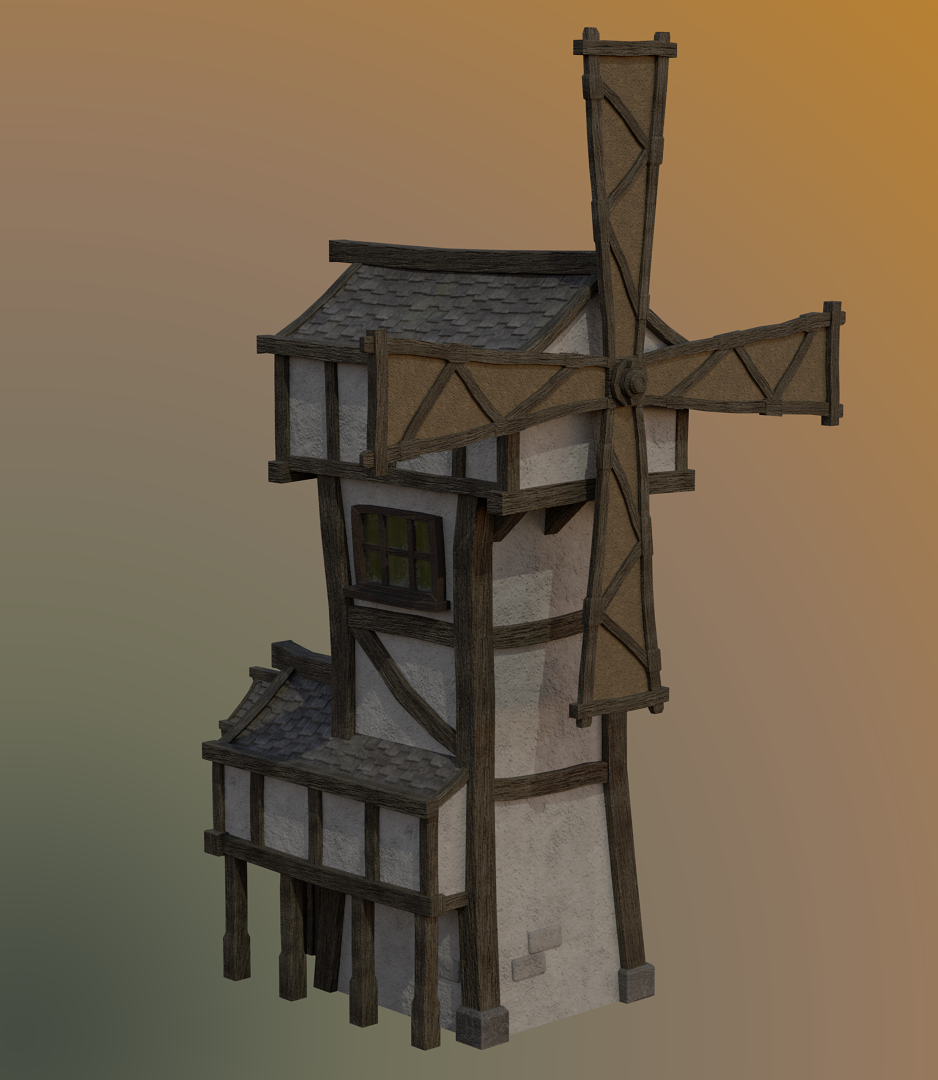 Blender Windmill Game Asset File
