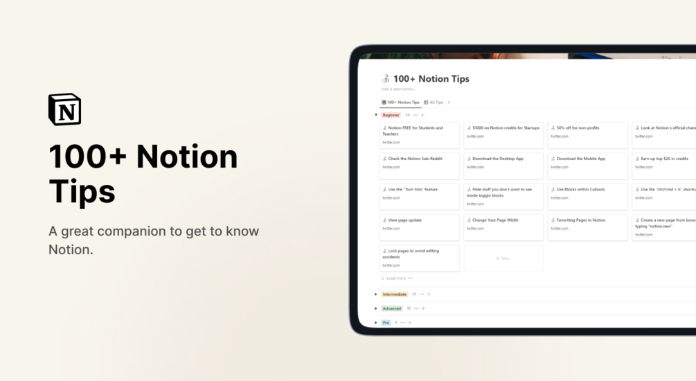 100+ Notion Tips