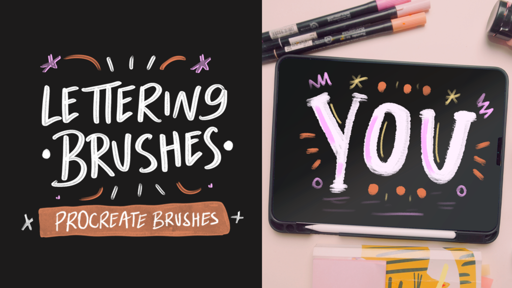 Lettering brushes for Procreate