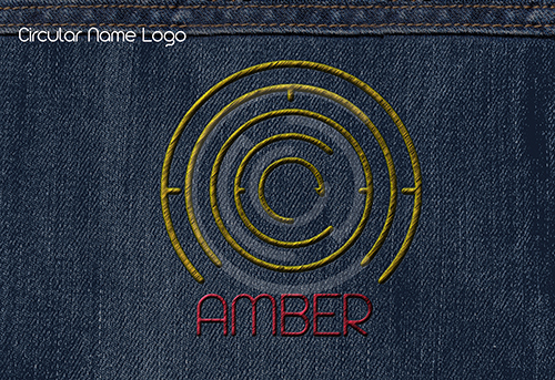 AMBER - Circular Name Logo