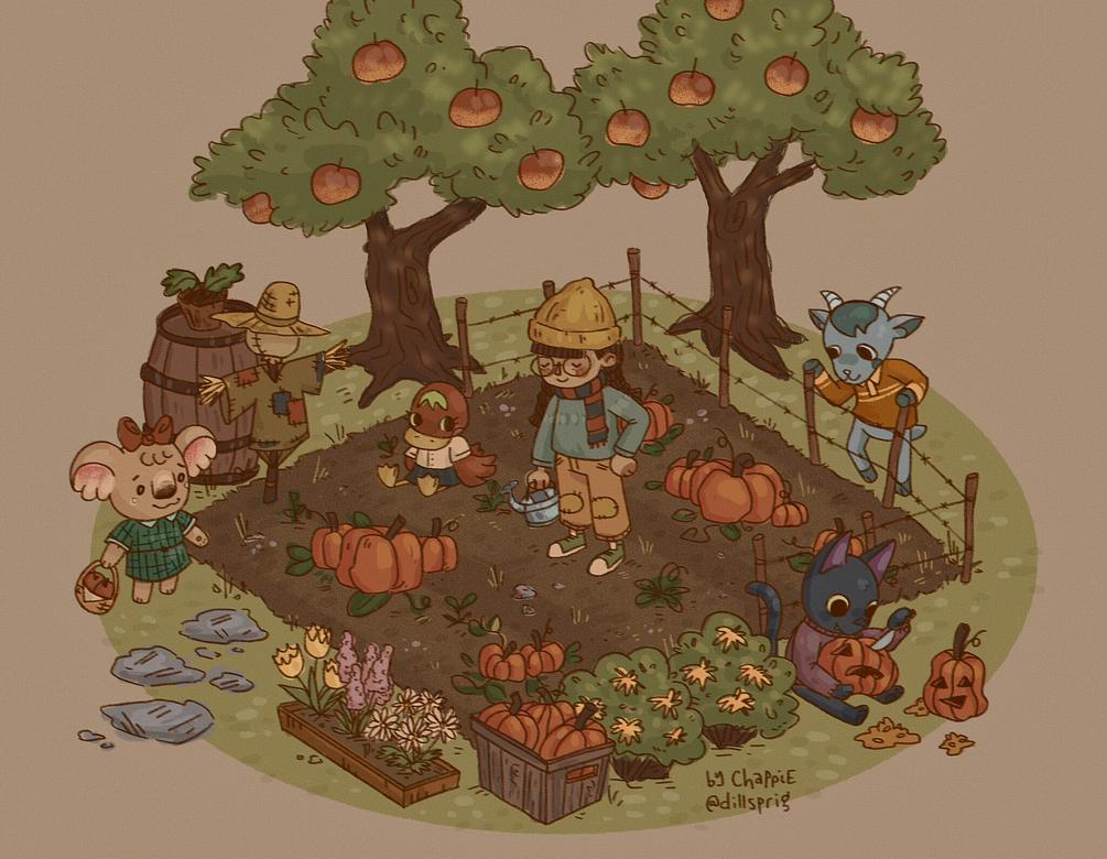 ACNH Pumpkin Patch Coloring Page