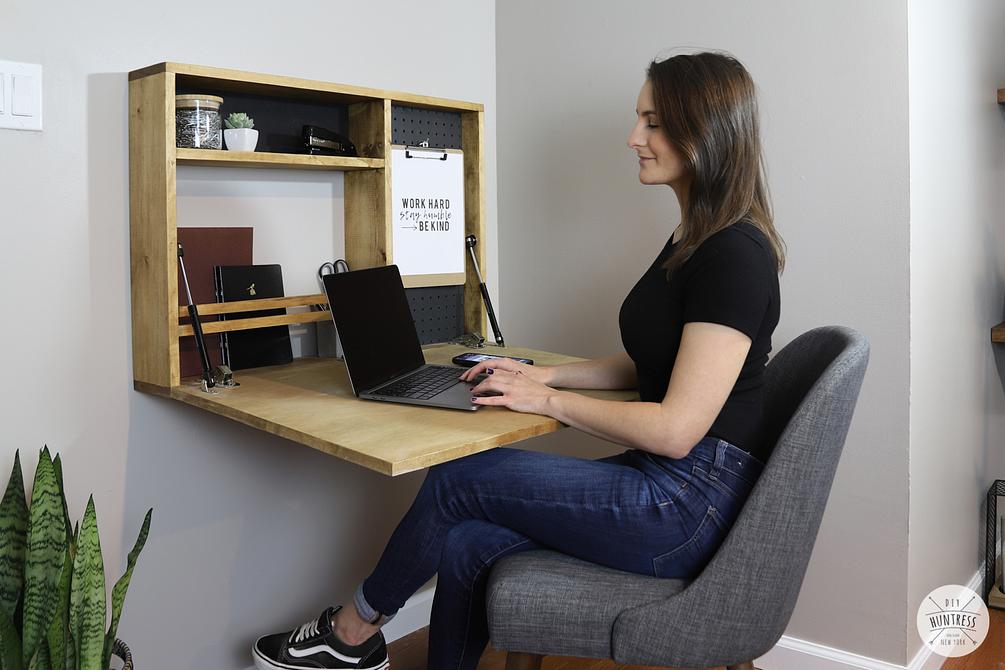 DIY Fold Down Wall Desk