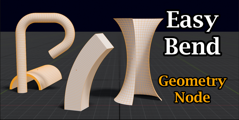 Easy Bend Geometry Node for Blender